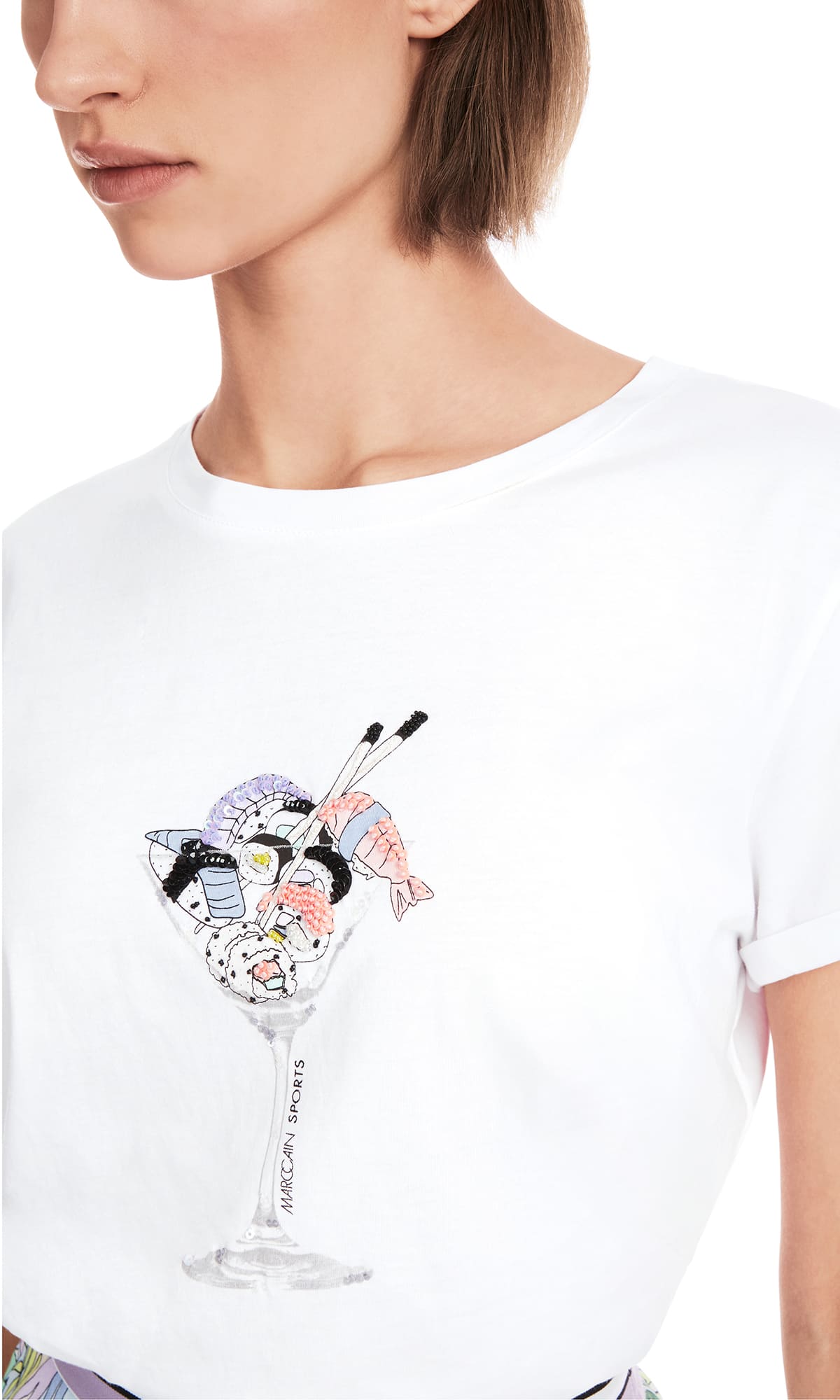 Футболка с принтом Marc Cain на официальном сайте Марк Кейн | MCBuy.ru